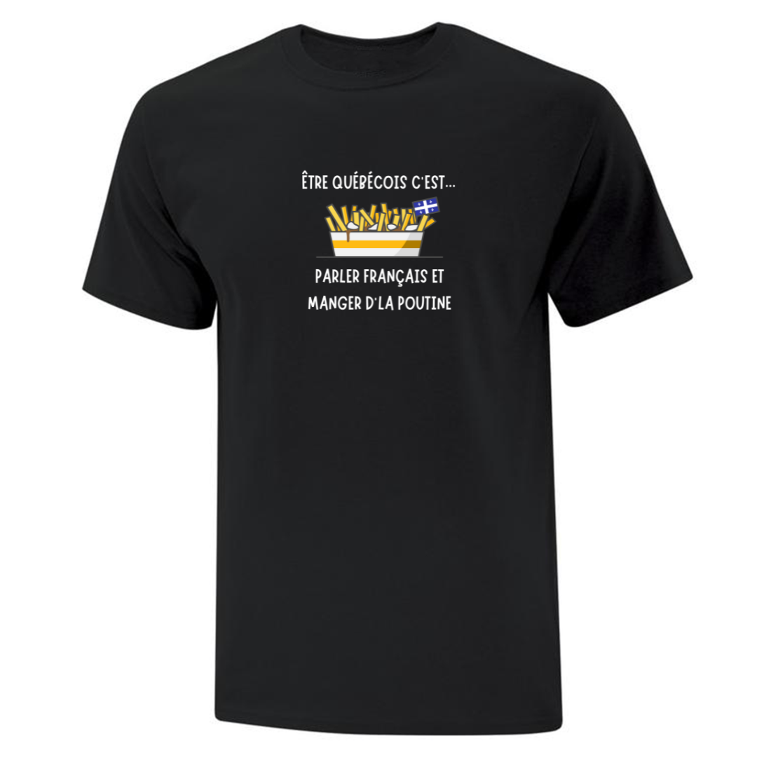 T-shirt "Poutine" imprimé | Hommage à la cuisine québécoise | Brodame