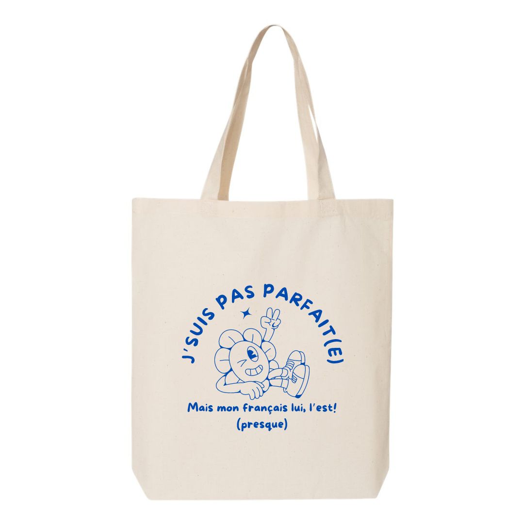 I'm Not Perfect Printed Tote Bag | Brodame